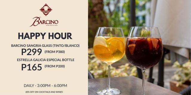 Happy Hour | Barcino - Molito in Metro Manila | OpenRice Philippines